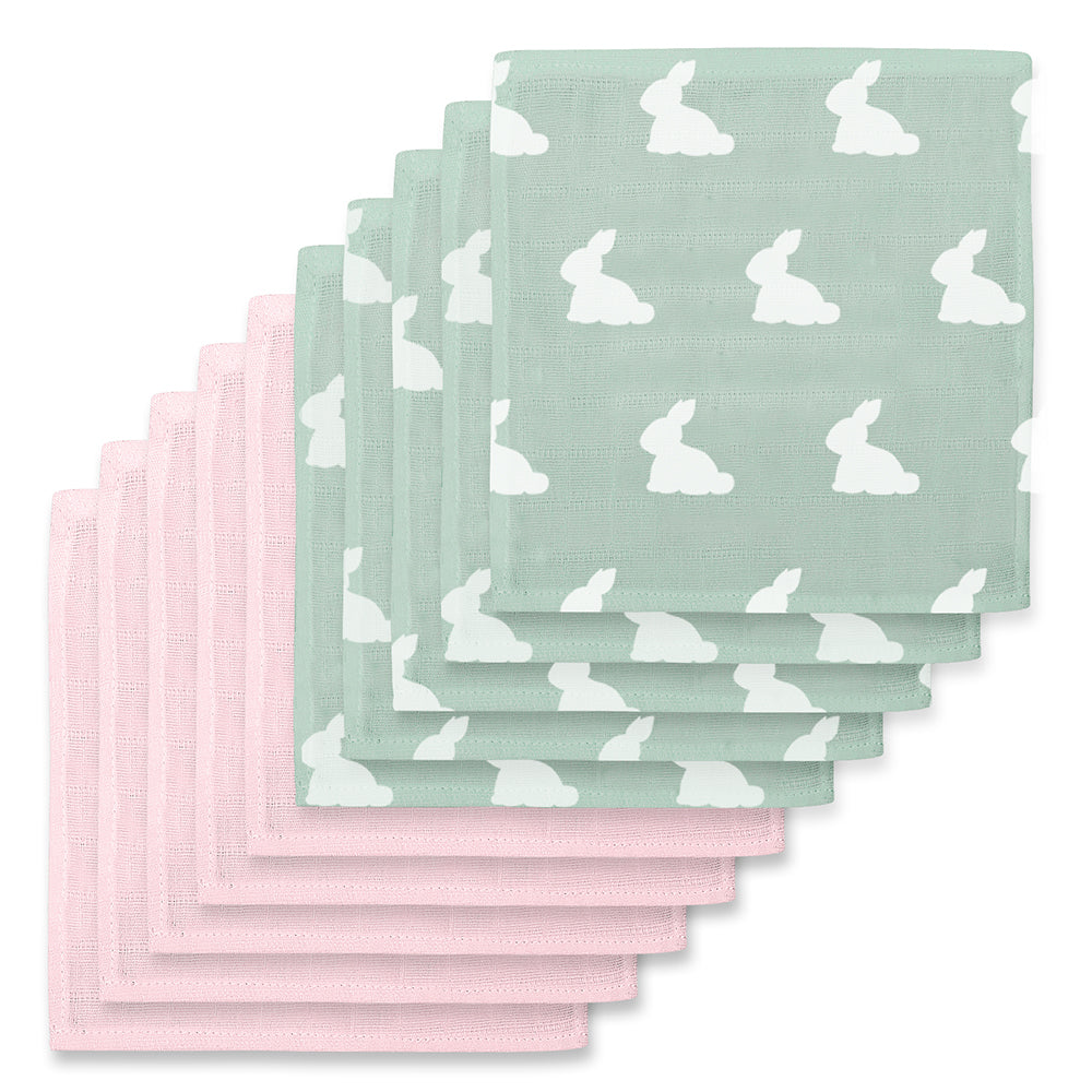 Müslin Bebek Ağız Bezi Paketi – Mono Lapin Matcha Green & Innocent Pin ...